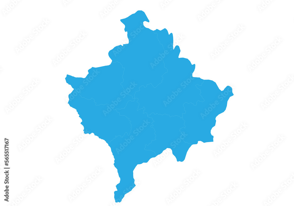 kosovo map. High detailed blue map of kosovo on PNG transparent ...