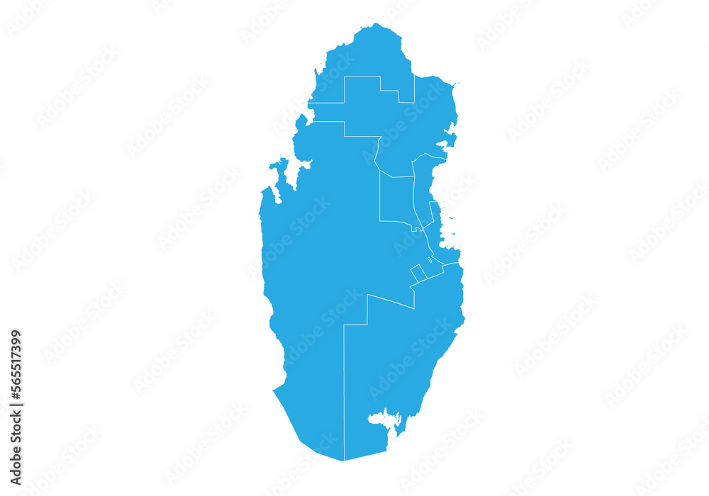 qatar map. High detailed blue map of qatar on PNG transparent ...