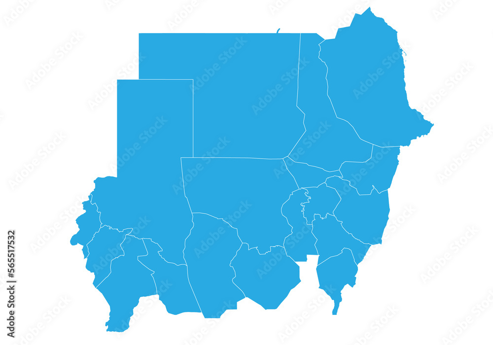 sudan map. High detailed blue map of sudan on PNG transparent ...