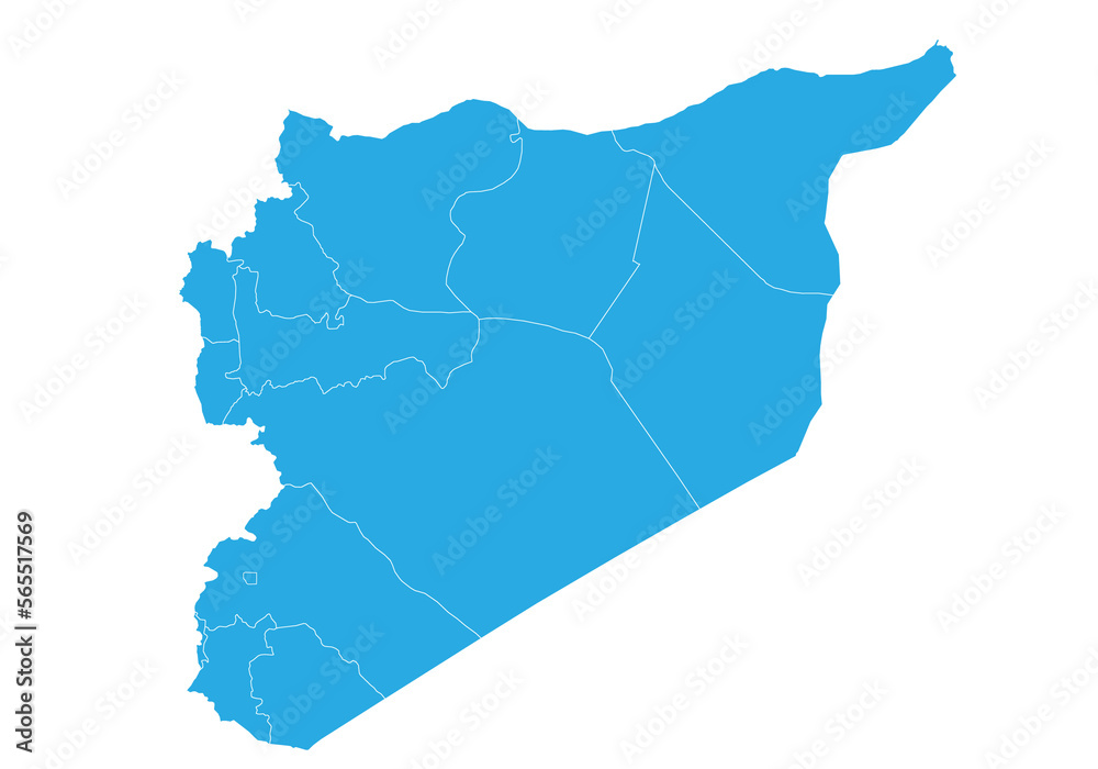 syria map. High detailed blue map of syria on PNG transparent ...