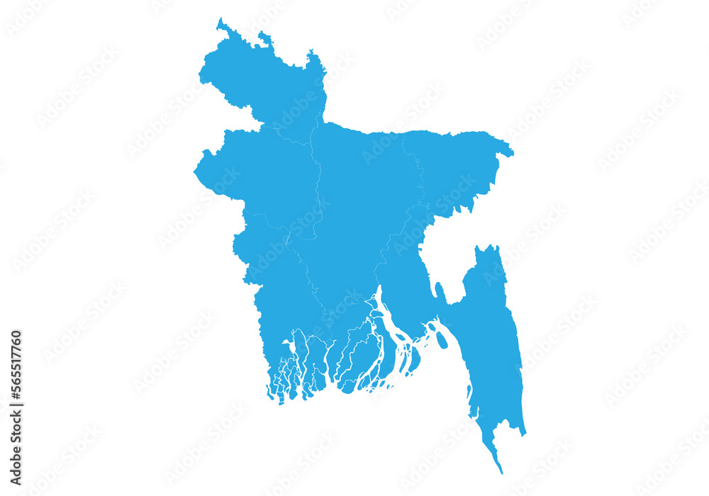 bangladesh map. High detailed blue map of bangladesh on PNG transparent ...