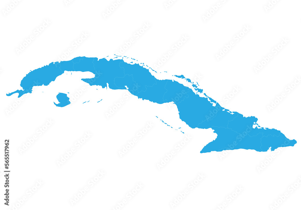 cuba map. High detailed blue map of cuba on PNG transparent background ...