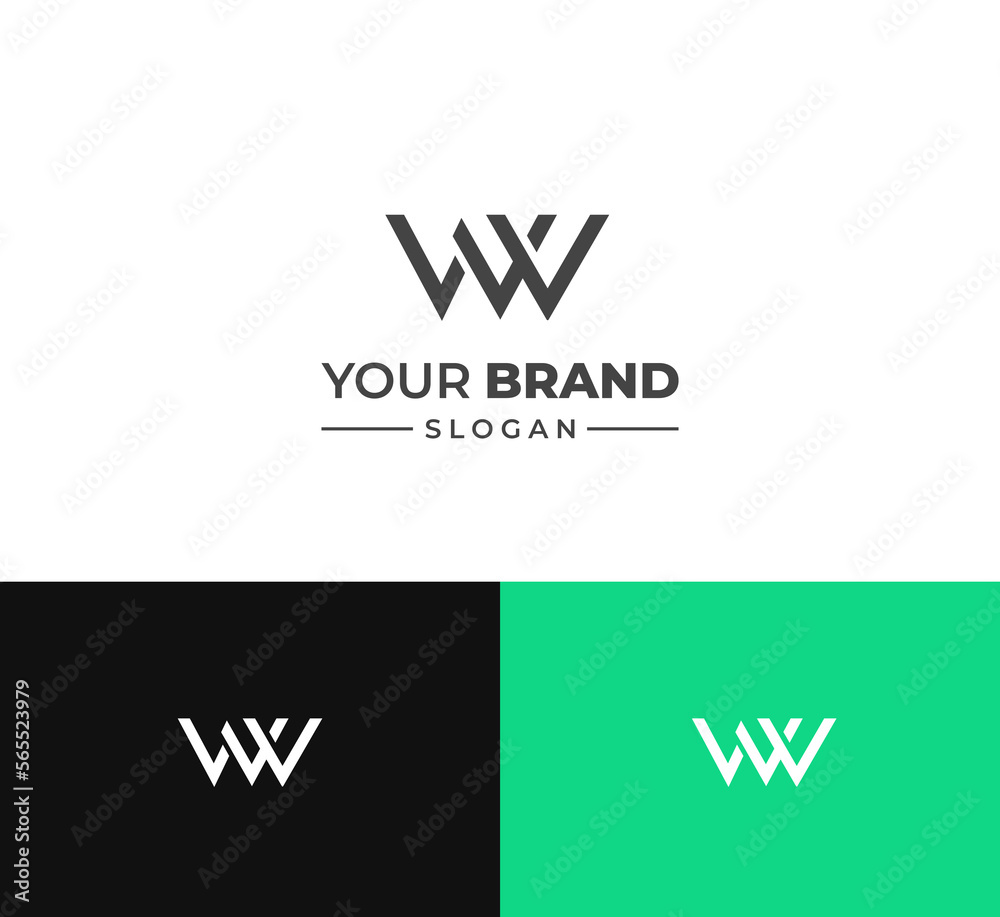 WW letter logo design template elements. Modern abstract digital ...