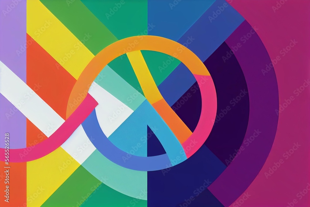 Infinity loop rainbow icon set. Neurodiversity concept. Autism ...