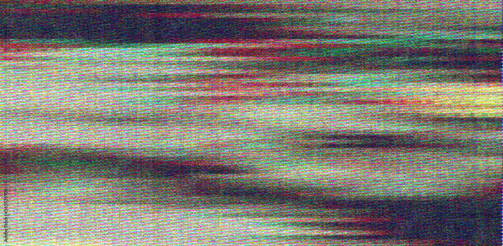 Glitched and distorted TV screen with static pixel noise. Stock ...