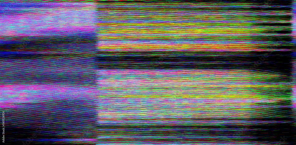 Glitched and distorted TV screen with static pixel noise. Stock ...