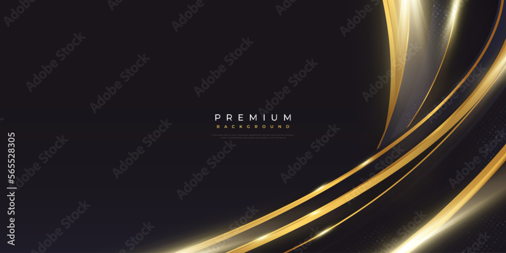 Luxury and Elegant Black and Gold Background with Golden Light and ...