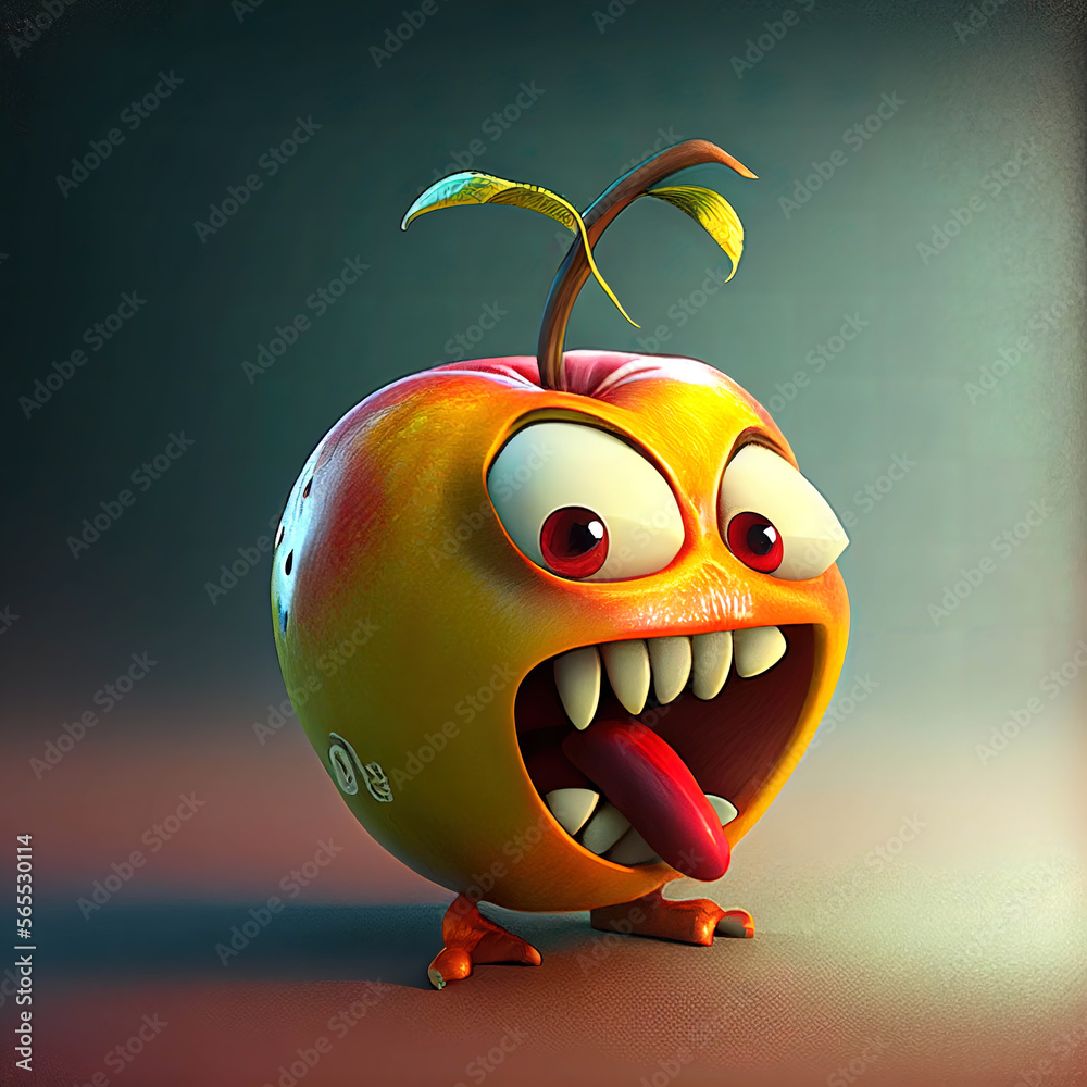 High detail emotive 3D animated cartoon character : Freaky Food ...