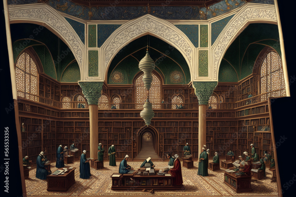 The Islamic library, a symbol of the contributions of Islamic ...