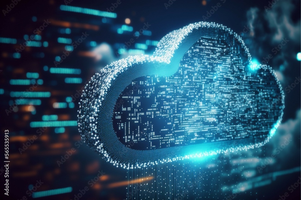 Abstract illustration of Cloud architecture platform. Internet ...