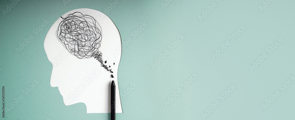 Mental Health Disorder Concept. Weak, Stressed Down Person. Negative ...