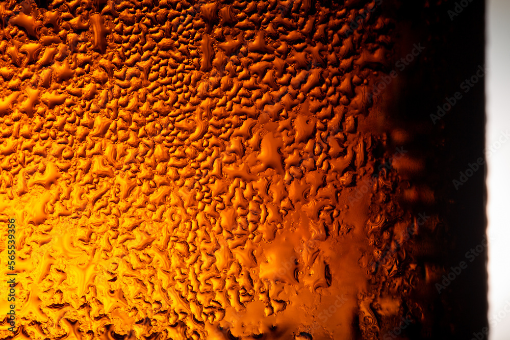 Macro beer bottle background,Water drops texture on the bottle of beer ...