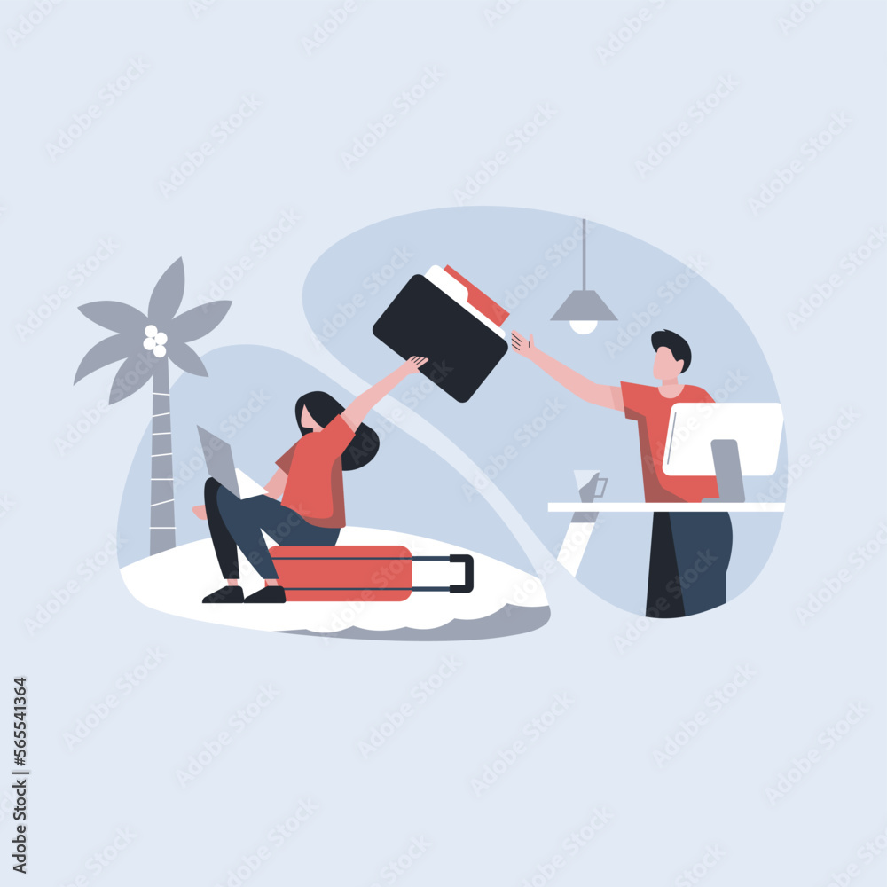 Business people doing office activity. Girl is sending file her ...