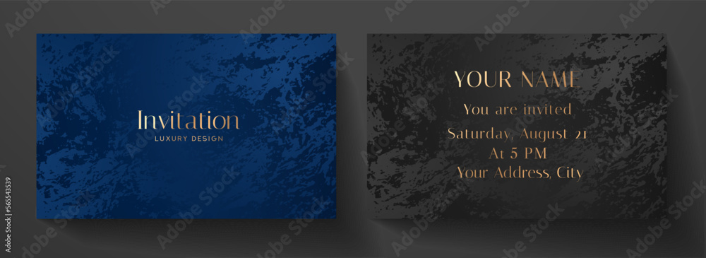 invitation, luxury, premium, black background, navy blue, luxe event ...