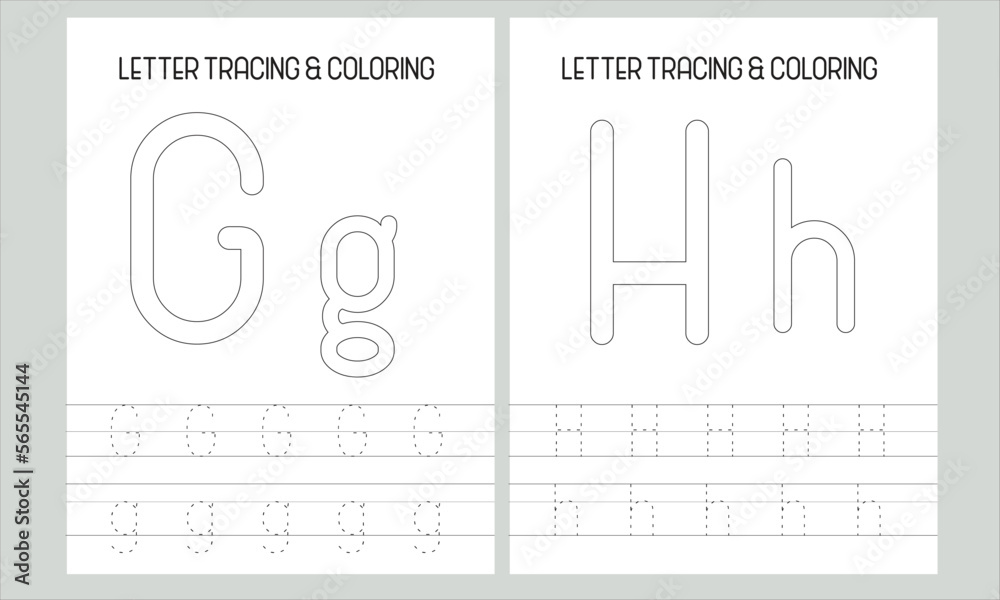 Alphabet Tracing and Coloring Pages l Kids' letter tracing and coloring ...