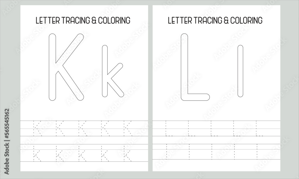 Alphabet Tracing and Coloring Pages l Kids' letter tracing and coloring ...
