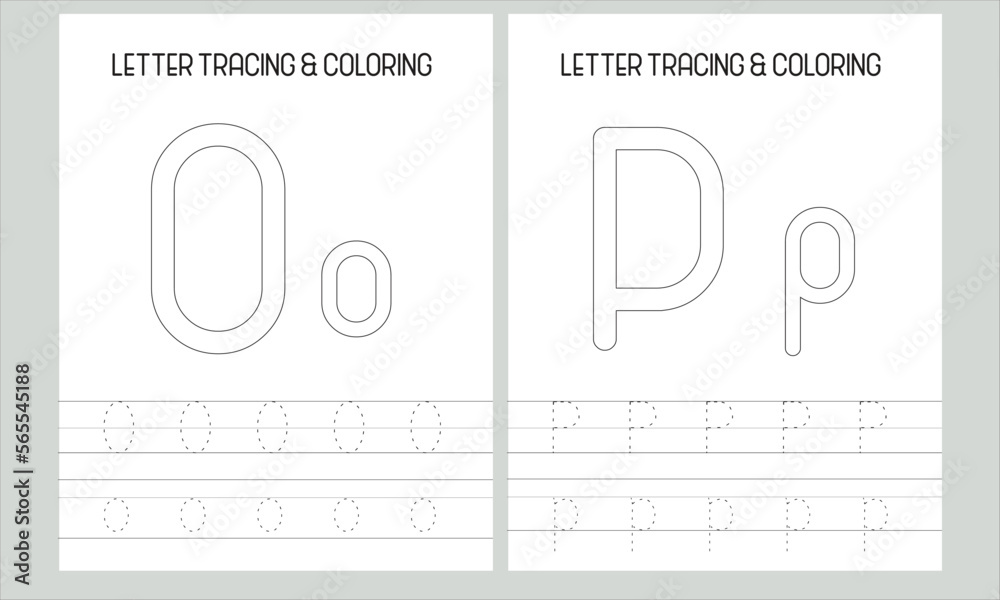 Alphabet Tracing and Coloring Pages l Kids' letter tracing and coloring ...