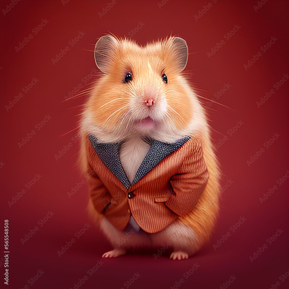 Realistic lifelike hamster hamsters in dapper high end luxury formal ...