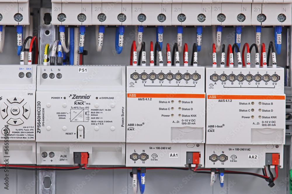 The ABB equipment control module for technical processes is installed ...