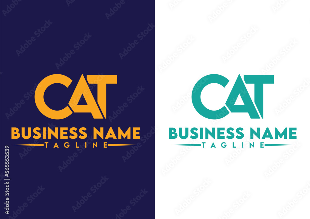 Letter CAT logo design vector template, CAT logo Stock Vector | Adobe Stock