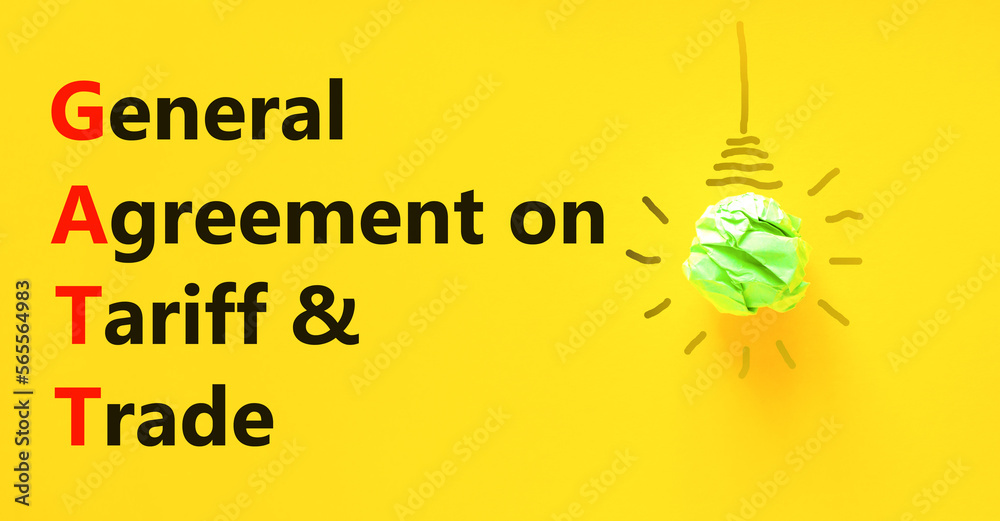 GATT symbol. Concept words GATT general agreement on tariff and trade ...