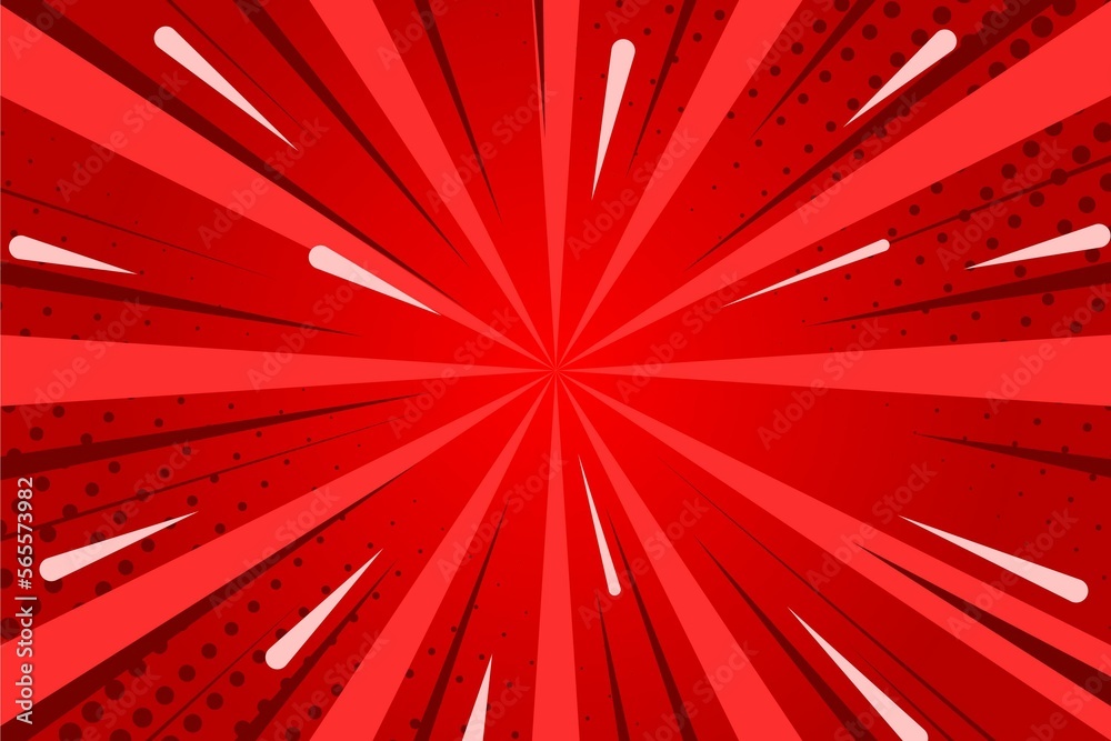 red comic background Stock Illustration | Adobe Stock