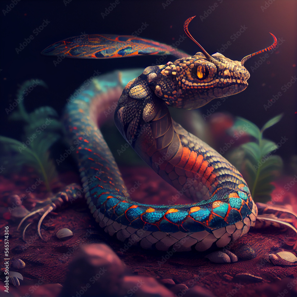 MUTANT SNAKE COBRA MUTANTE ALIEN criado com ferramentas de inteligência ...