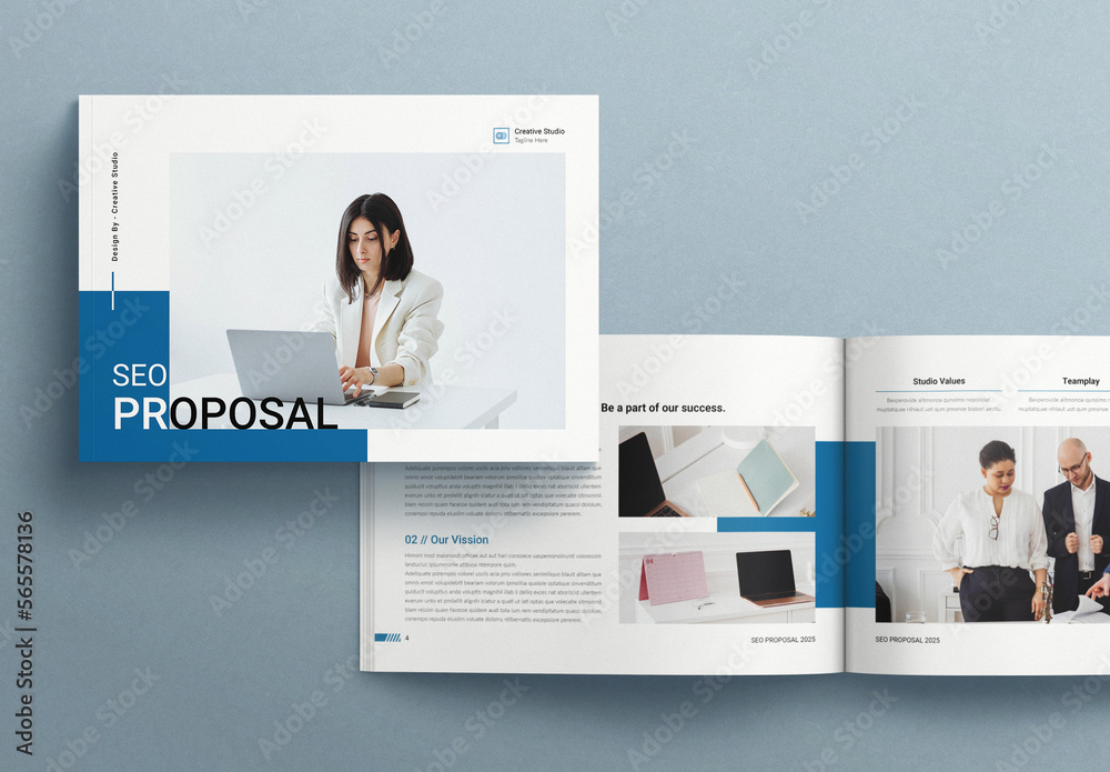 SEO Proposal Template Landscape Stock Template | Adobe Stock