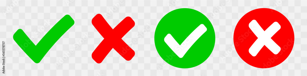 Check mark and X mark icon. Checkmark and x mark icon for apps and ...