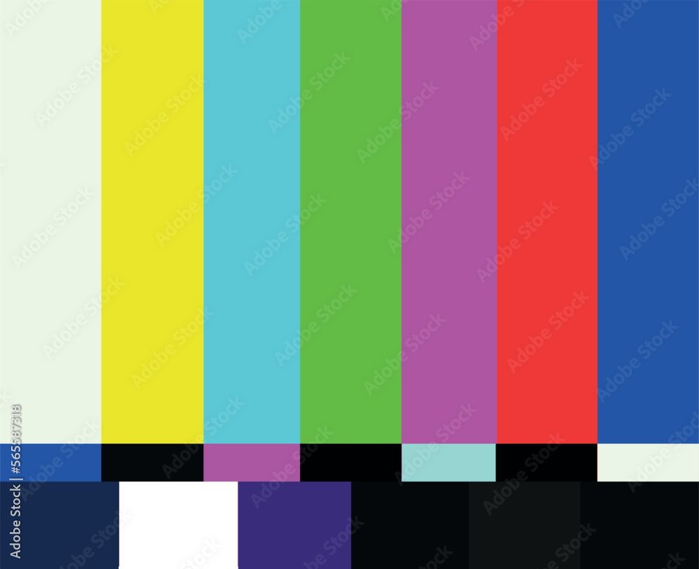 No signal poster. colorful error message displaying on TV screen. retro ...