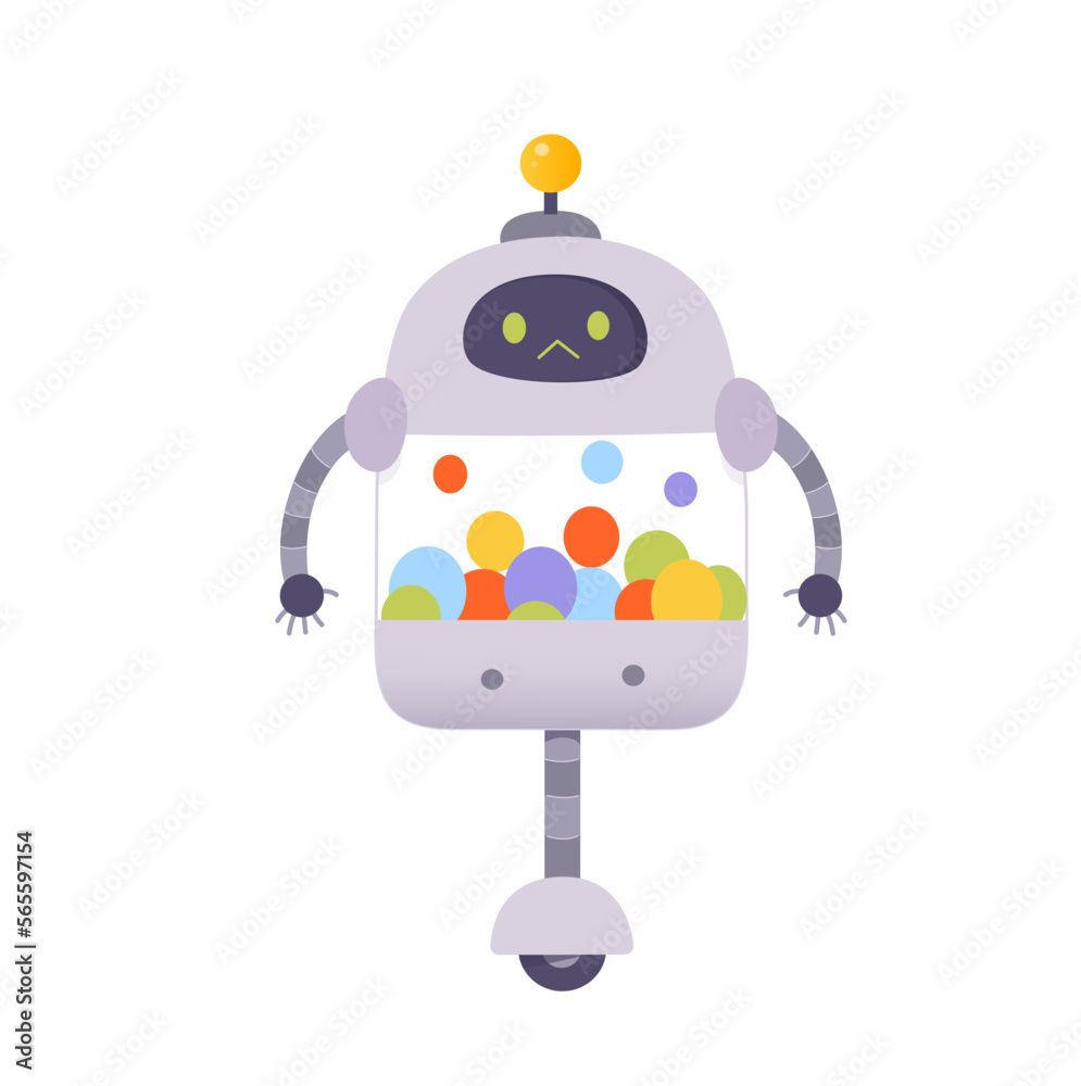 Cute robot vector illustration. Cartoon smart chatbot character on ...