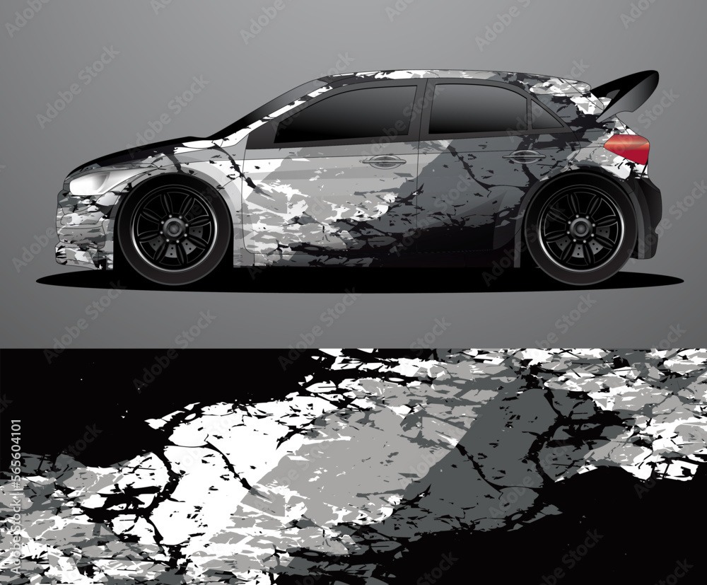 car wrap vector designs with abstract grunge background for vehicle ...