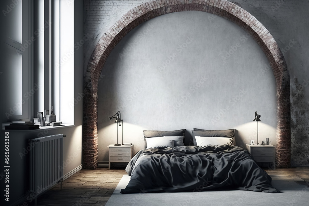 Urban loft, an industrial-chic space with a white and well-lit focal ...