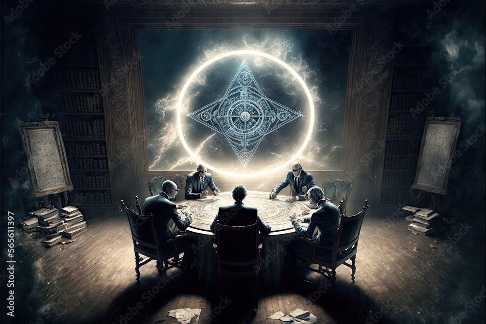 Freemasons at the table, the sign of the Freemasons illustration Stock ...