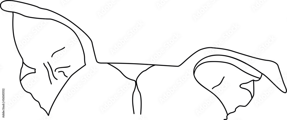 Pet Dog Ear Outline cut file, SVG , Cricut, Silhouette , Eps, PNG ...