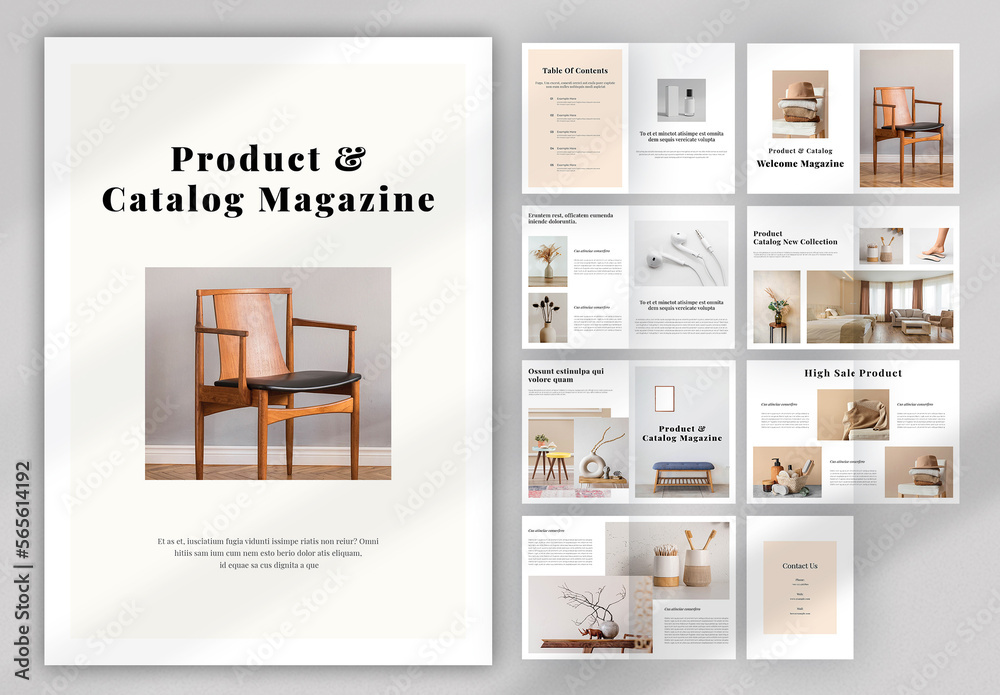 Product Catalog Magazine Stock Template | Adobe Stock