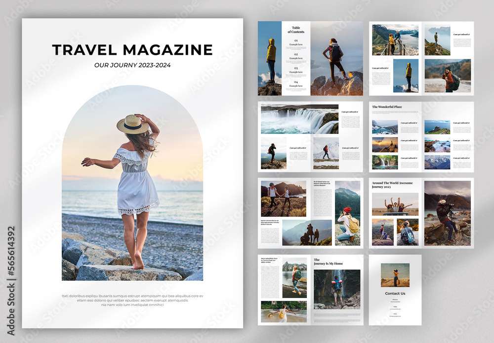 Travel Magazine Template Stock Template | Adobe Stock
