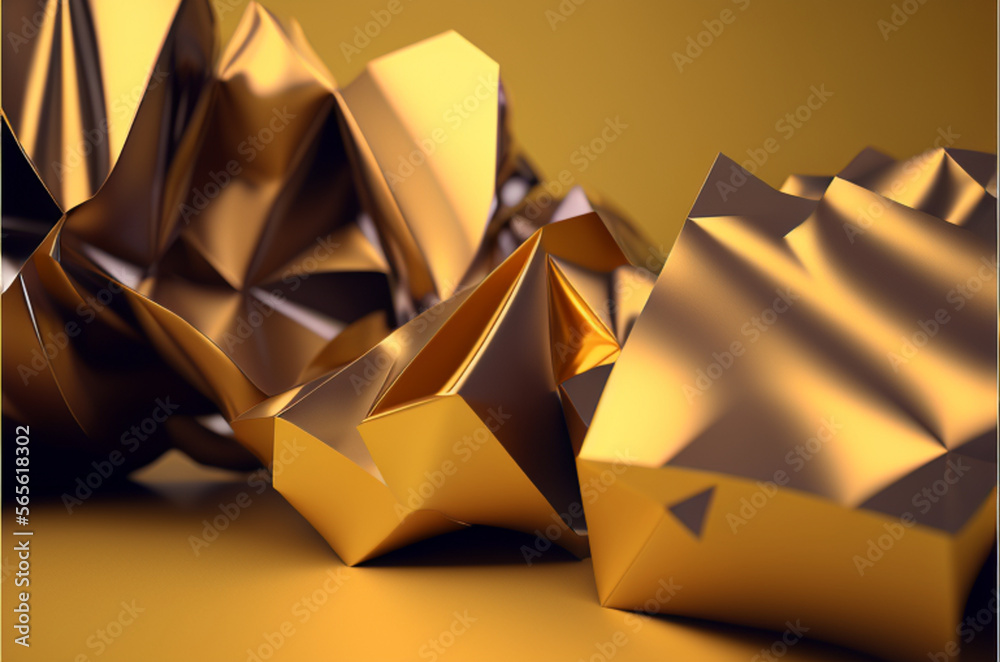 Fondo Dorado Papel - Gold paper Background - Generative AI Stock ...