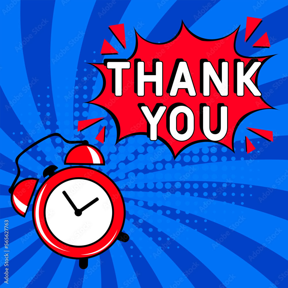 Comic book explosion with text Thank You, vector illustration. Vector ...