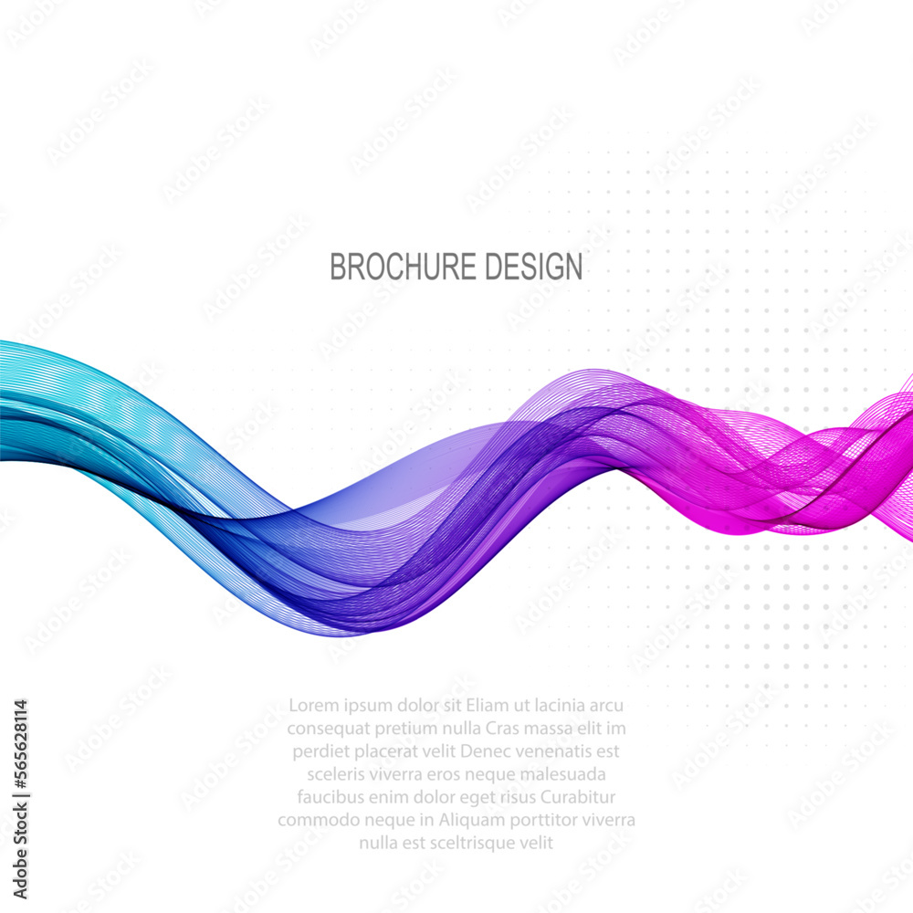 Wavy horizontal lines on white background, transparent blue pink wave ...