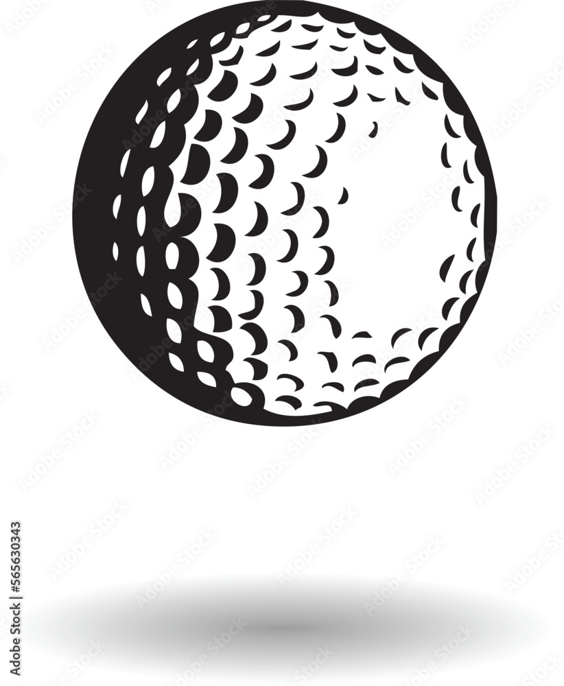 Golf ball icon over white background vector illustration. Golf club ...
