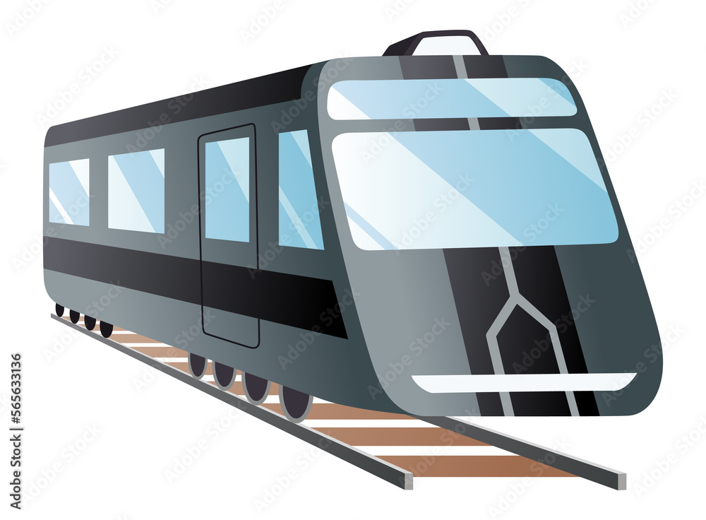 Train engine flat cartoon. Railroad passenger train or carriage. Train ...