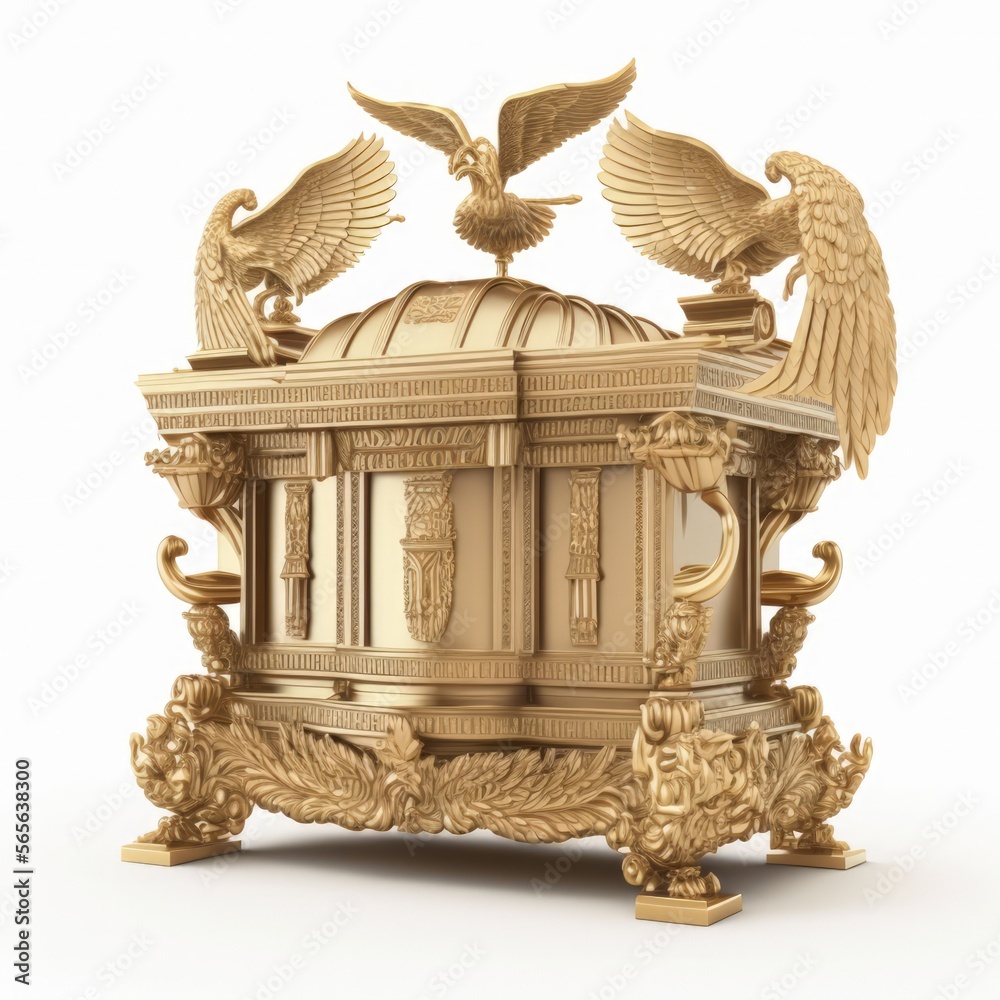 Detailed illustration of the Ark of the Covenant, Ark of the Testimony ...