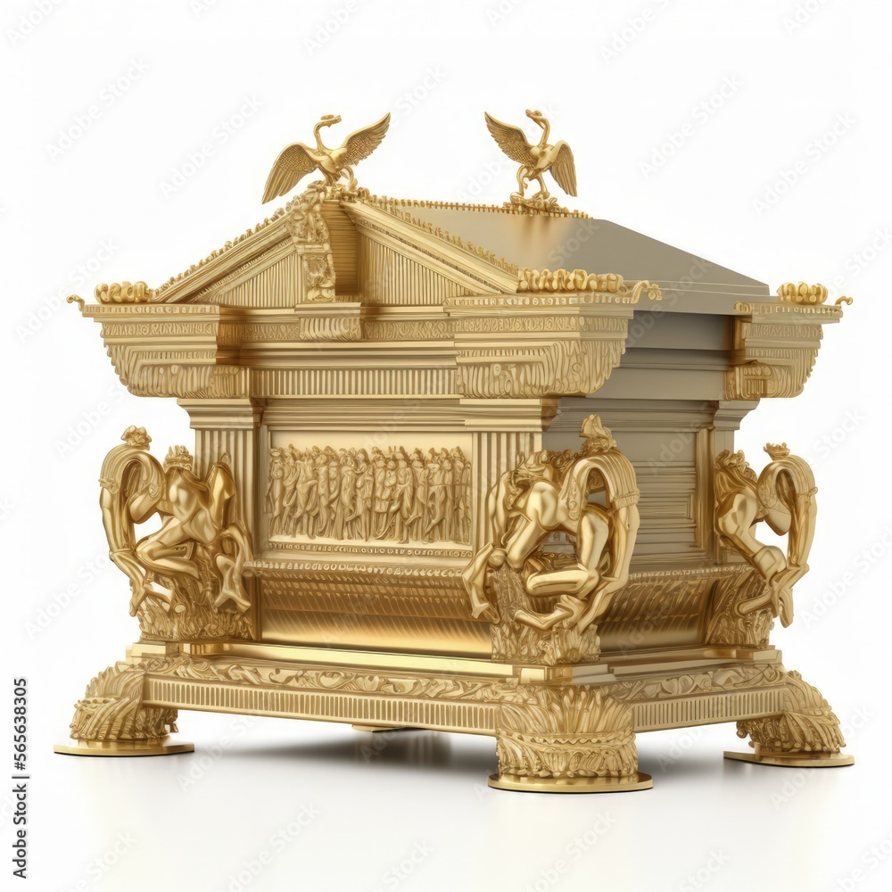 Detailed illustration of the Ark of the Covenant, Ark of the Testimony ...