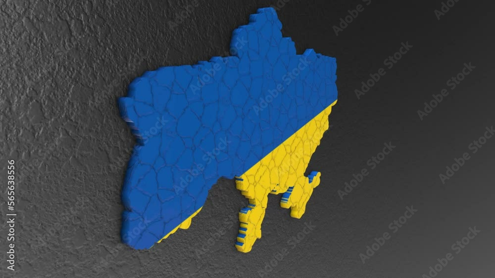 Ukraine map 3d. 3d map of Ukraine. Ukraine map 3d. vídeo de Stock ...