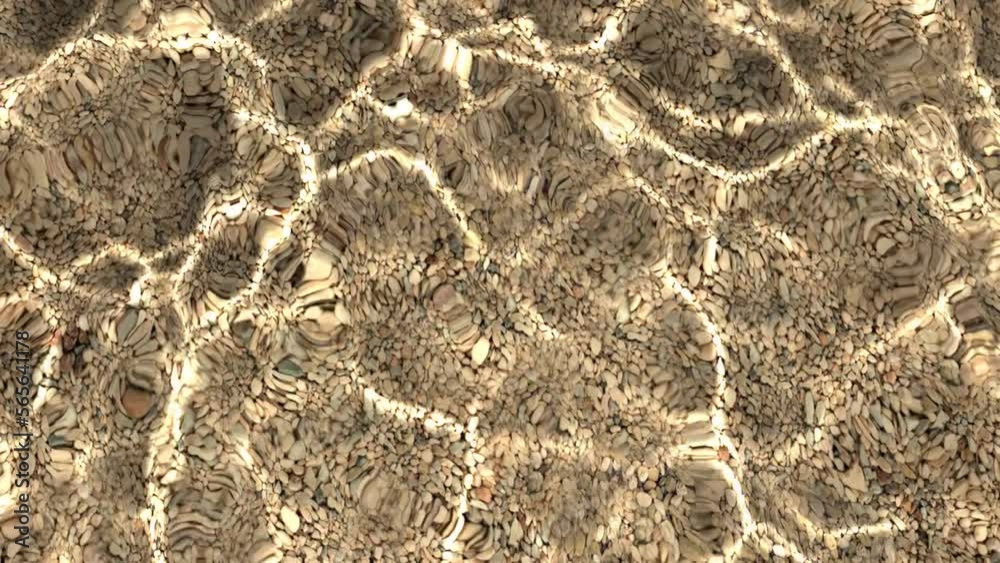 Water Surface Caustics 01 Loop --caustic water reflections on pebbles ...