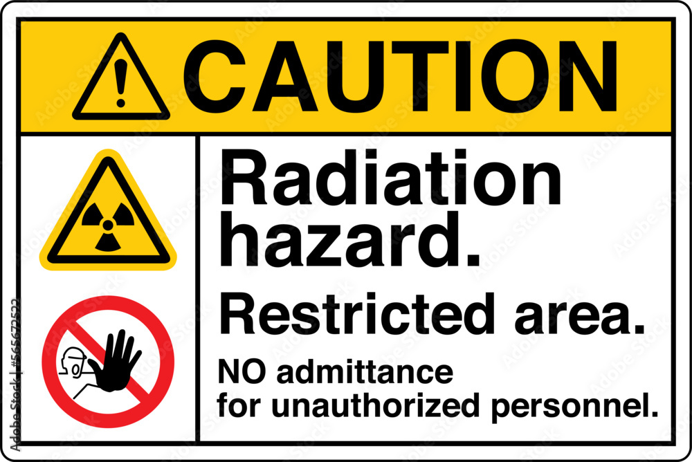 Safety Sign Marking Label Symbol Pictogram Standards Caution Radiation ...