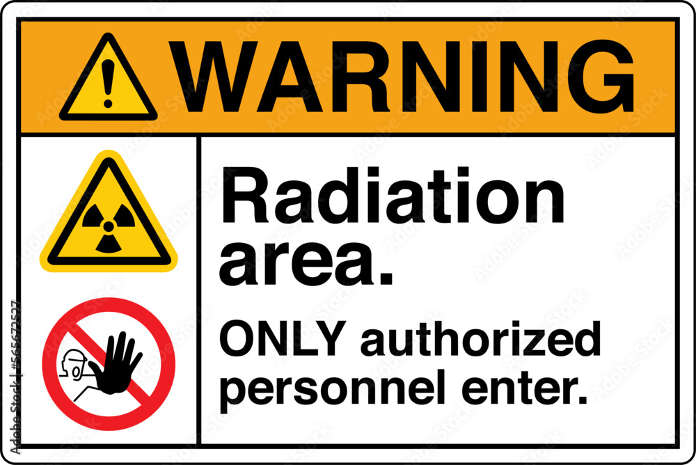 Safety Sign Marking Label Symbol Pictogram Standards Caution Radiation ...