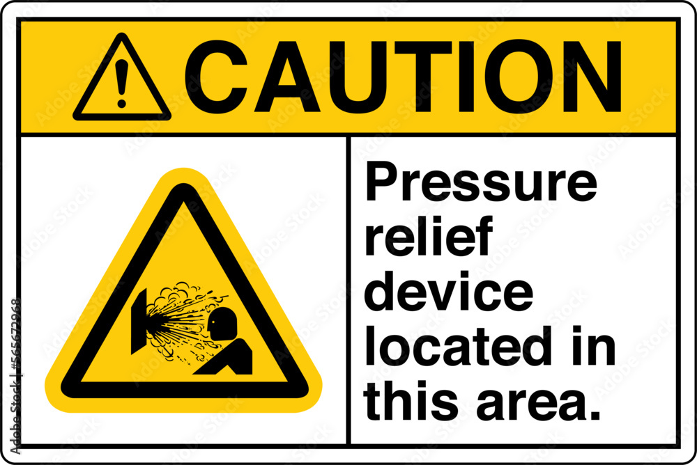 Safety Sign Marking Label Symbol Pictogram Standards Caution Pressure ...