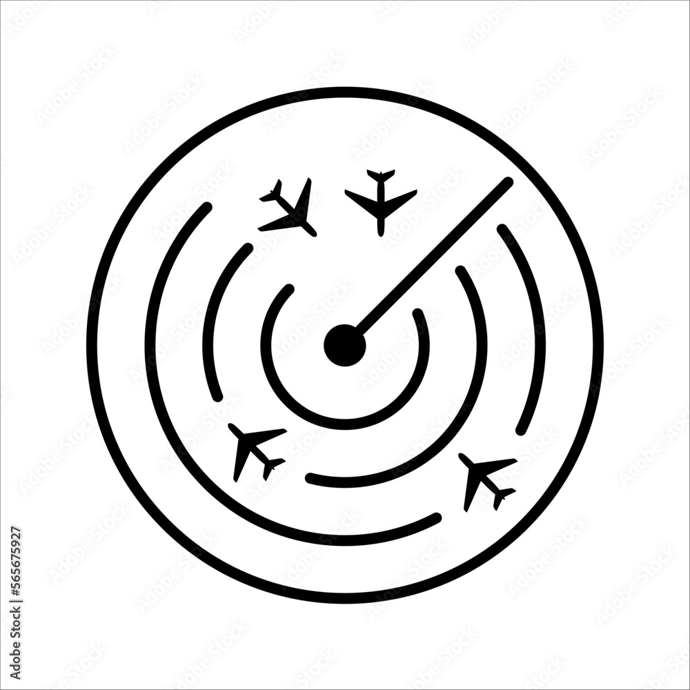 radar chart icon from Business and analytics collection. Thin line ...